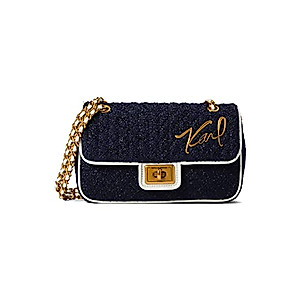Karl Lagerfeld Paris Agyness Shoulder Bag Navy/White One Size