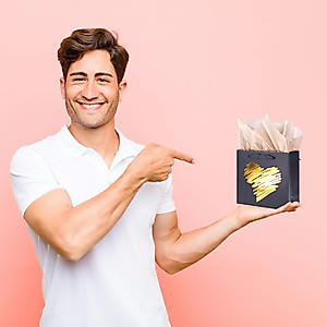 ysmile Pink Gift Bag for Girls with Tissue Paper Favor 12" Large Paper Gift Bag with Handle for Women - Mermaid