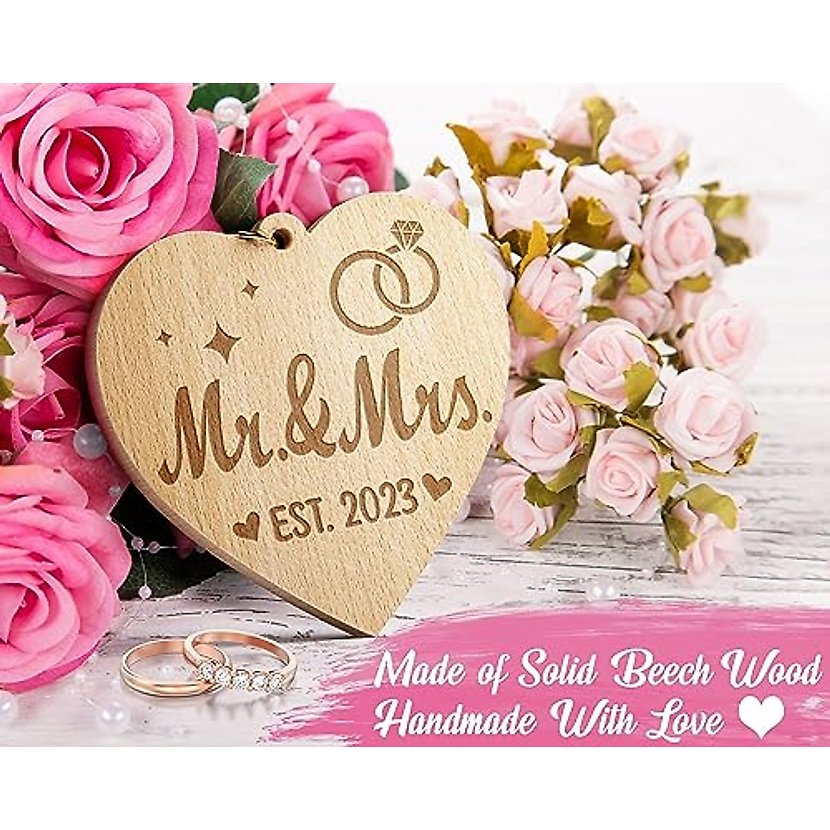 Tiblue Wedding Gifts For Couples 2023 - Mr and Mrs Picture Frame for 4x6 Pictures, Bridal Shower Gifts for Bride To Be, Wedding Picture Frame Bachelorette Gifts For Bride Engagement Gifts