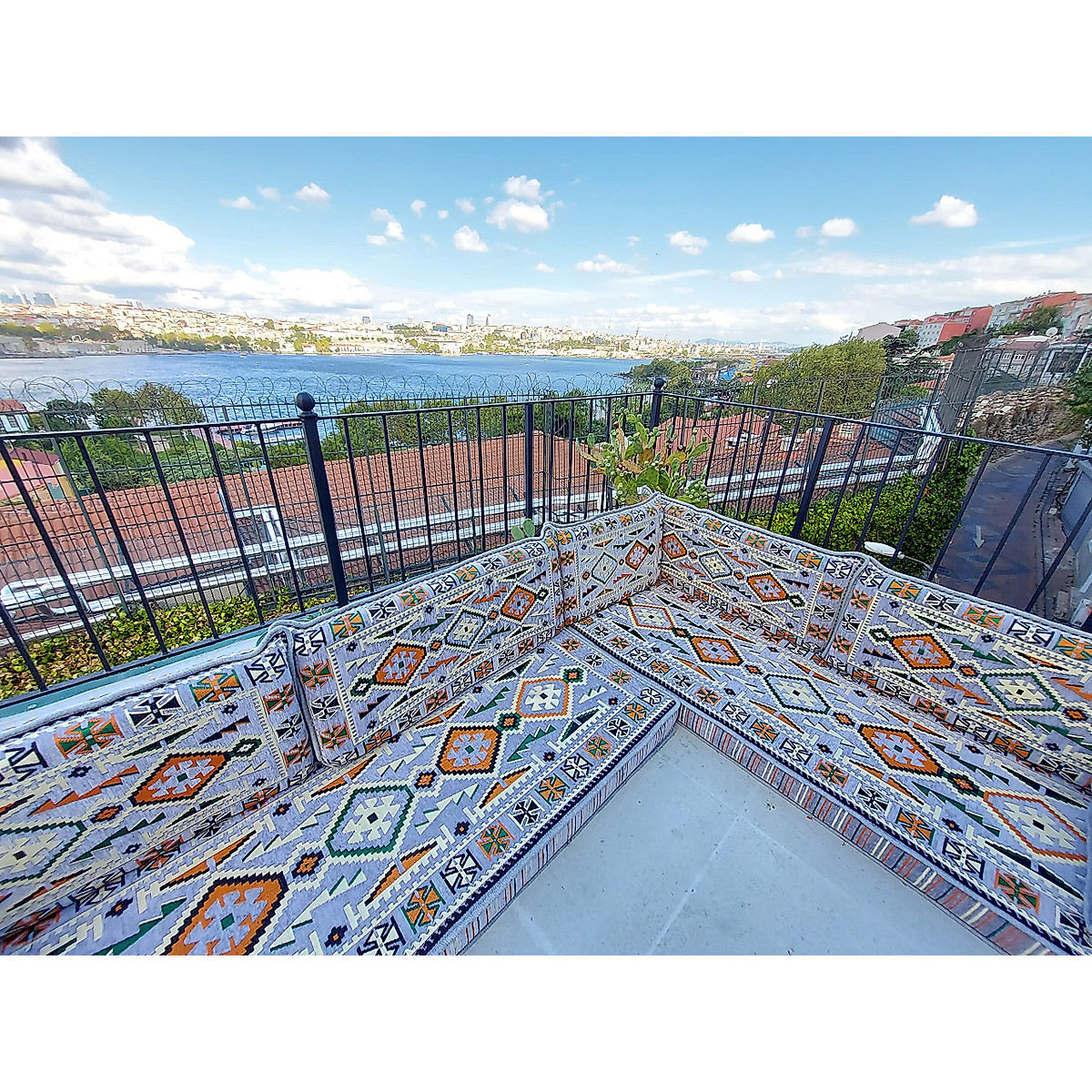 Gray Arabic Floor Sofa,L Shape Corner Seating Set, Bench Cushions, Sectional Sofa, Pallet Sofas, Floor Cushions, Floor Couches, Outdoor Sofa (L Sofas Only)