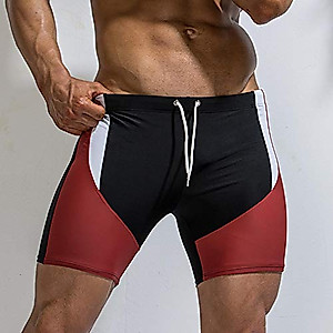 lnmuld Bikini Tops for Women Cute Bikinis Drawstring Shorts Surfing Swim Men's Trunks Dry Quick Swimming Beach Running Red