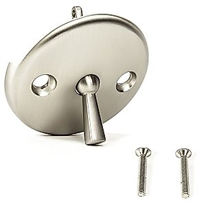 PF WaterWorks PF0960-BNBath Tub/Bathtub Drain Trip Lever Overflow Face Plate with Matching Screw for Waste and OverflowBrushed Nickel