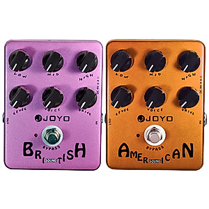 JOYO JF-14 Amplifier Simulator and JF-16 Overdrive Distortion Effect Pedals for Electric Guitar Frequently Combination Budget Bundle Pedals