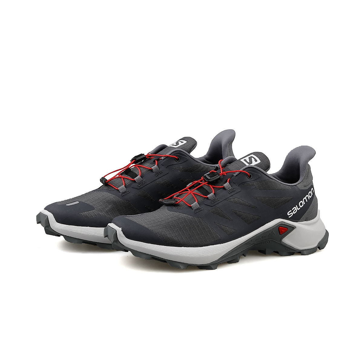 Salomon Supercross 3 Trail Running Shoes for Men, Ebony/Lunar Rock/Quiet Shade, 8