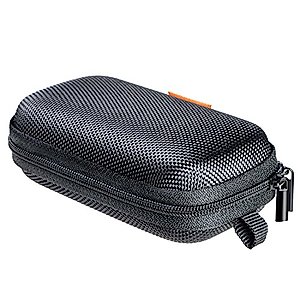 GLCON Rectangle Shaped Small Hard EVA Case - Portable Protection Earbud Case Zipper Pouch for Headset, Earphone, Flash Drive, Charging Cable, Key - Mesh Inner Pocket Durable Universal Carrying Bag