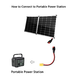 CERRXIAN 3.2FT 12AWG XT90 Female to Solar Panel Connector 30A Power Pole Port Extension Cable for Electric Bike, Solar Panel to Portable Generator(XT90-F)