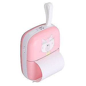 Febuliy Portable Printer,Tiny Printer,Portable Pink Mini Printer Hd with Multipurpose Bt Connection for Office and Home Use