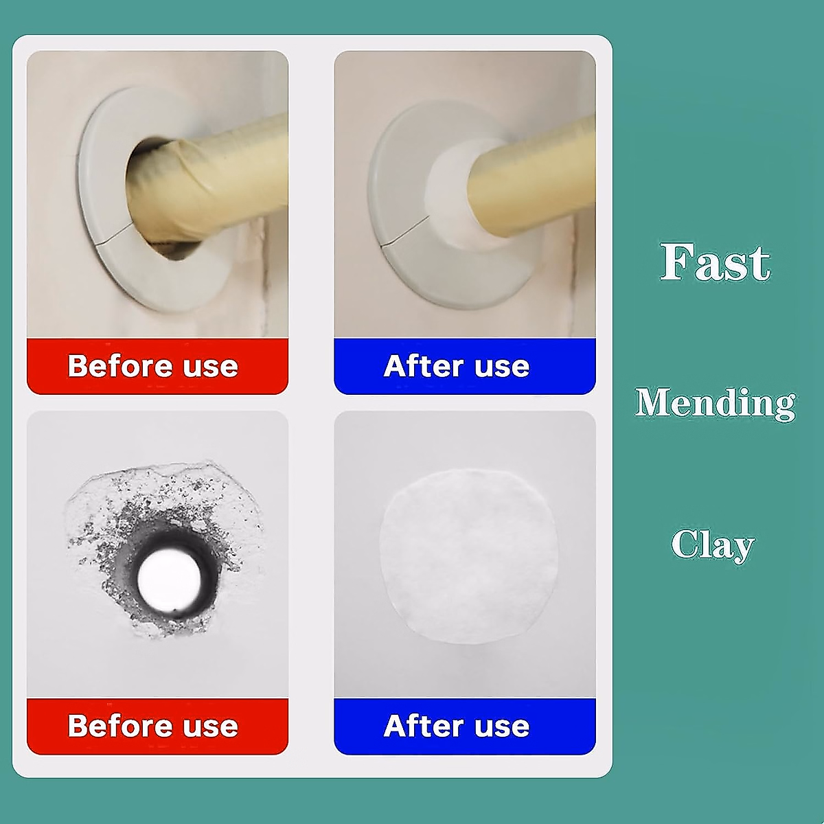 ZFYOUNG 10-Pack Premium Waterproof Wall Repair Sealing Clay Duct Seal Ideal for Wall Hole Repair, Air Conditioning and Drainage Pipes Quick and Easy Solution