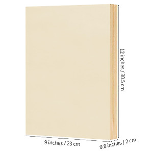 ADXCO 8 Pack Wood Panels 9 x 12 inch Wooden Canvas Board Unfinished Wooden Panel Boards for Painting, Arts, Pouring Use with Oils, Acrylics