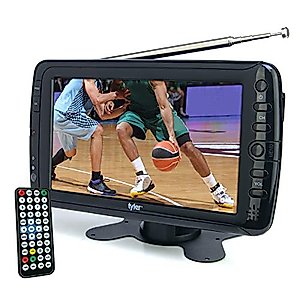 Tyler 7" Portable TV LCD Monitor Rechargeable Battery Powered Wireless Capability HD-TV, USB, HDMI Input, AC/DC, Remote Control Built In Stand Small For Car Kids Travel