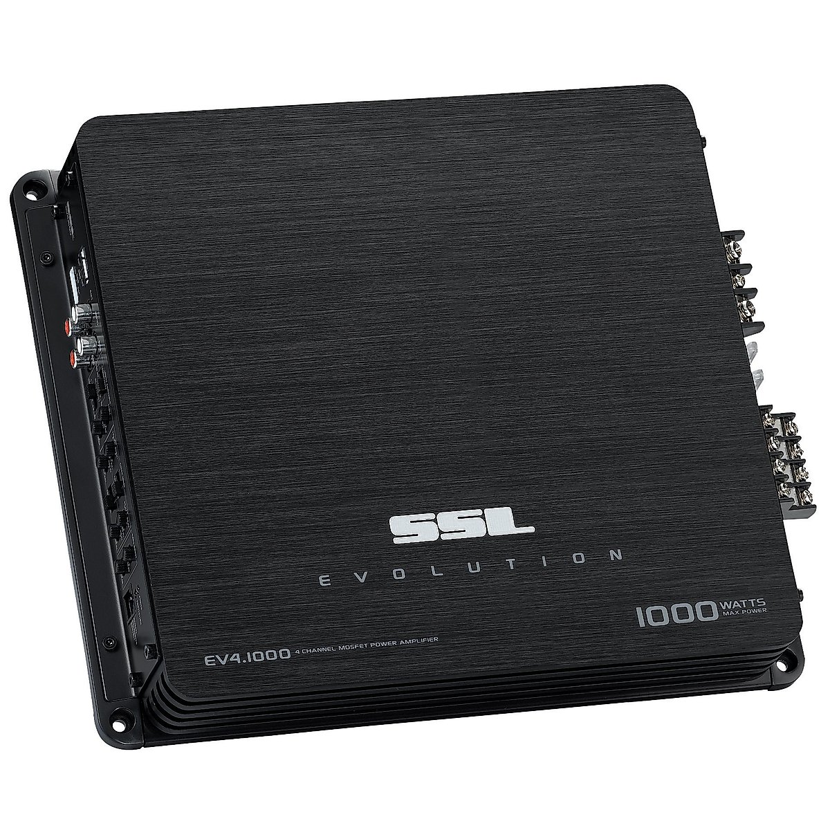 Sound Storm Laboratories EV4.1000 4 Channel Car Audio Amplifier - 1000 High Output, High/Low Level Inputs, Hook Up to Subwoofer for Bass