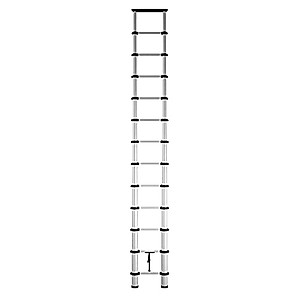 COSCO SmartClose Telescoping Aluminum Ladder with top Cap (300-lb Capacity, 12.5 ft. Ladder with 16 Ft. Max Reach)