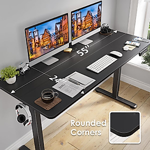 STARY Electric Standing Desk Adjustable Height Sit Stand Home Office Desk with Splice Board