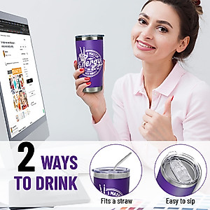 Generic Funny gifts for women-match energy tumbler-Birthday Gifts for Women Funny, Witty & Sarcastic Travel Coffee Mug W/Slider Lid-Cheer up somebody’s day gift-Engraved 20oz Tumbler, small