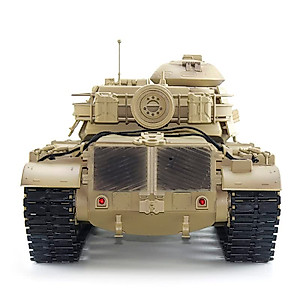 Ssccgym Remote Control Heavy Tank M60A1 RC Armored Vehicle Main Battle Large 1/16 Scale Full-Function Simulation Smoke Shooting Effect Collection Professional 60cm