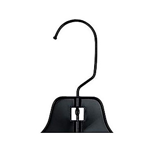 NAHANCO 2507BH Plastic Shirt/Dress Hanger with Black Swivel Hook, Medium Weight, 17", Black (Pack of 100)