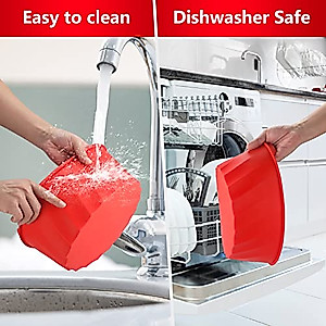 Silicone Slow Cooker Liners,HOUPEACE Reusable&Leekproof Cooking Liners with Mitts Fit for 6QT Oval Crock-Pot,Hamil-ton Beach Slow Cooker(2Pack)