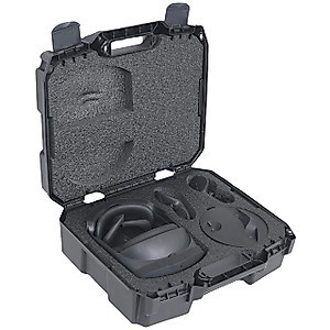 Case Club Hard Carry Case- Fits Meta Oculus Quest Pro VR Headset, 2 Touch Pro Controllers, Charging Base, Cords & More! Lockable Case w/Shock Absorbing Pre-Cut Foam Fits Quest Pro Out of the Box!