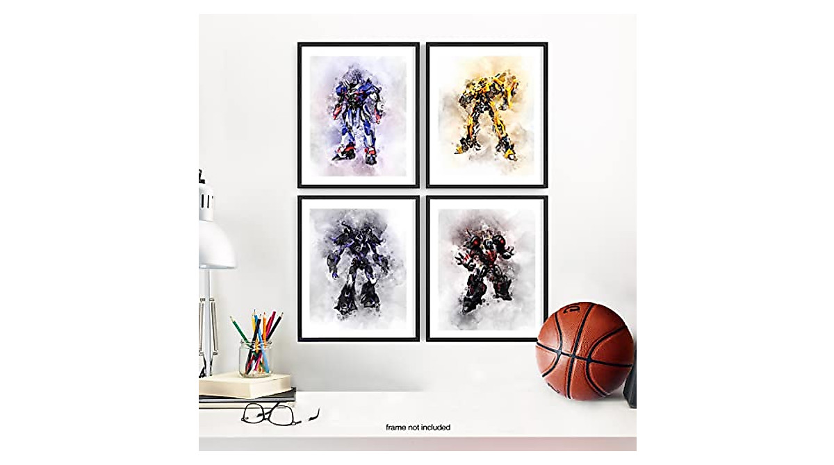 Transformers Wall Art Set - Vibrant 8x10 Movie Posters for Kids