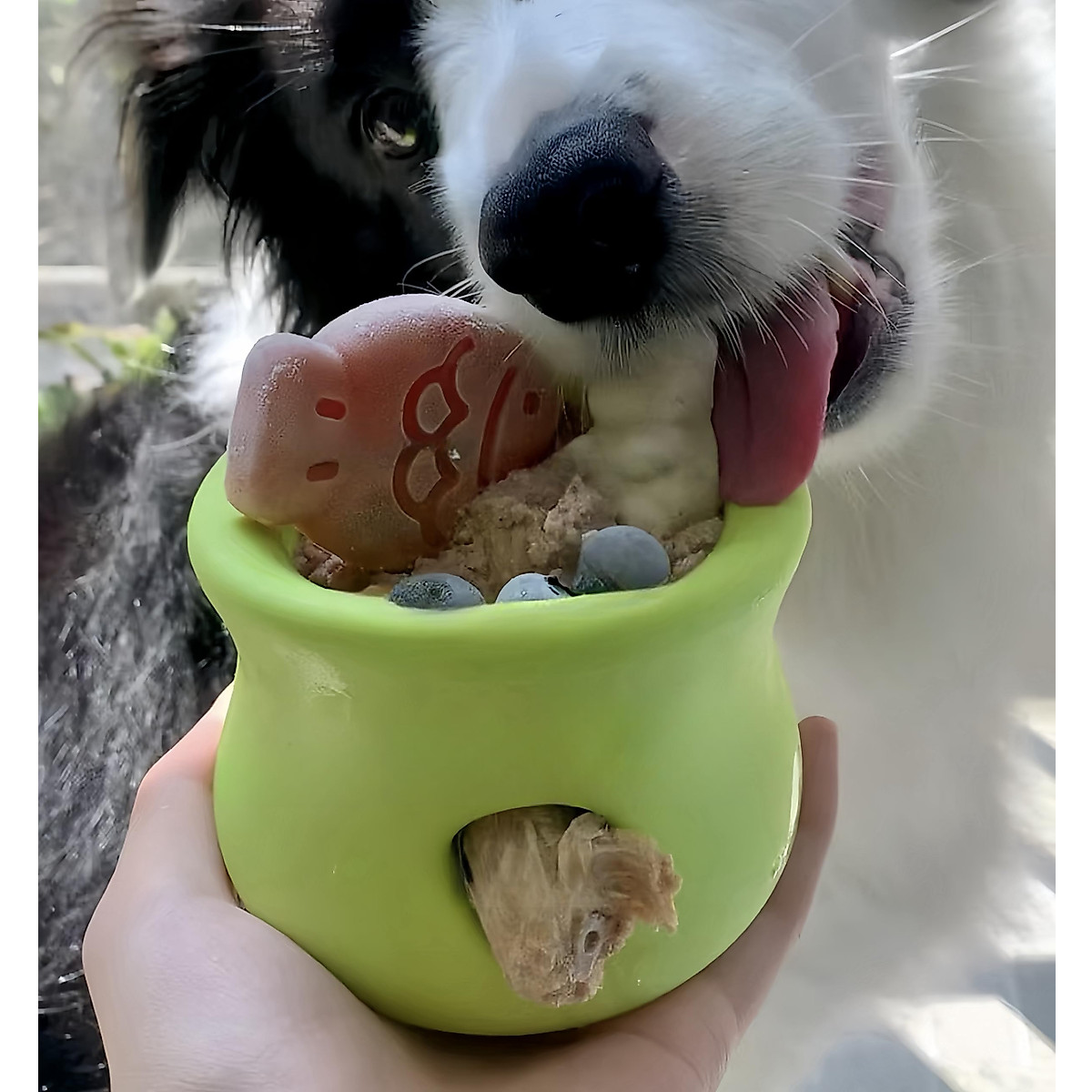 PiPiCat Dog Treat Dispenser Toy Dog Puzzle Toys Interactive Treat Enrichment Dog Toy Stimulating Toys Acorn Shaped with Leakage Holes