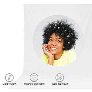 LimoStudio 10 x 12 feet / 120 x 144 inch White, Black, Green Backdrop Screen Photo Background, Premium > 150GSM Synthetic Material Superior Soft Texture for Professional Photo Video Studio, AGG1933