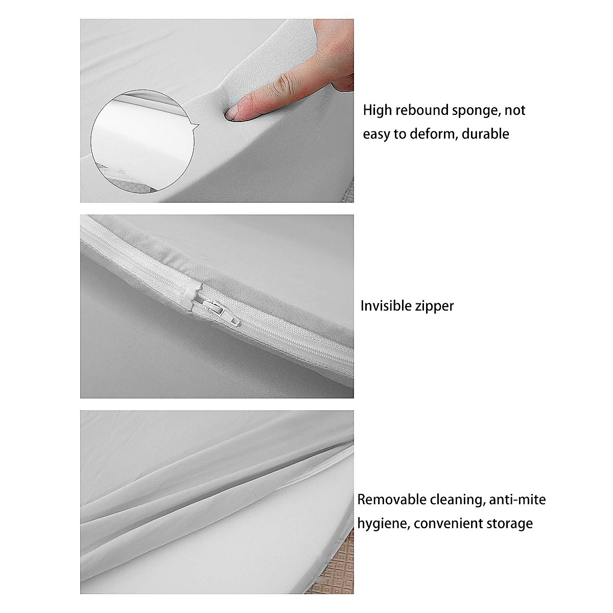 TRENDBOX Foam Ball Pit, 36" x 12" Indoor Soft Round Ball Pool Playpen (No Balls) Ideal Gift Toy for Kids and Toddler Children - Light Gray