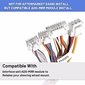 RED WOLF T-Harness Wiring Adapter OBD2 Plug Connector for Select 2008-2018 Jeep Wrangler Chrysler Dodge Ram Aftermarket Radio Stereo Replacement Interface Compatible with Maestro ADS-MRR Module