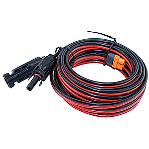 iHaospace Solar to XT60i Charging Cable 25FT 12AWG Solar Charge Cable Solar Connector to XT60i Adapter Compatible for EcoFlow River Delta 2 Pro Max Bluetti EB55 Anker 757 767 Power Station Solar Panel