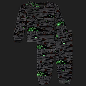 The Children's Place unisex baby And Toddler Halloween 2 Piece Snug Fit Cotton Pajama Set, Glow Mummy, 12-18 Months US