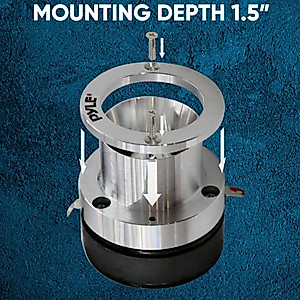 Pyle 2.5" Titanium Tweeter with Die-Cast Aluminum Frame - 100 Watts, 1'' Voice Coil, Car Audio Tweeter for Stereo and Speaker - PDBT30, Yellow