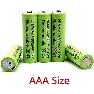 FULIN 12 Packs 1.2V AAA 300mAh Ni-MH Rechargeable Batteries for Solar Lights (AAA Size)