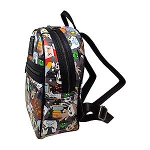 Loungefly x Nightmare Before Christmas Chibi Print Faux Leather Mini Backpack