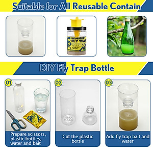 Qualirey 10 Pack Fly Trap Bait Refills, Non Toxic Fly Trap Attractant for Reusable Outdoor Hanging Fly Trap Bottles, 30g Natural Fly Trap Bait Attractant Refills for Outside Fly Killer Bottles