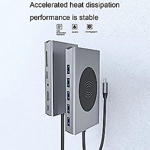 WPYYI USB Type C Hub USB 3.0 Type-C Hub to HDMI Adapter 4K Thunderbolt 5 USB C Hub with TF SD Reader Slot PD