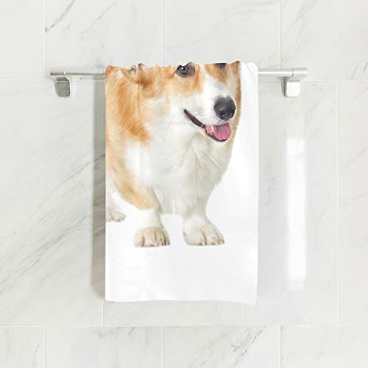 ALAZA Microfiber Gym Towel Welsh Corgi Dog, Fast Drying Sports Fitness Sweat Facial Washcloth 15 x 30 inch