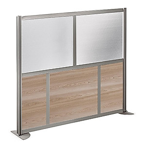 NBF Office Partition, Cubicle Wall Divider, Modern Room Separator, Free Standing Privacy Panel, 52" H x 60" W, Indoor, Espresso