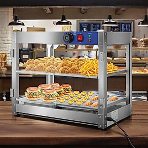 Commercial Food Warmers - 110V Large Capacity Door Pastry Display Case,Commercial Countertop Food Warmer Display Electric Food Display Warmer for Pizza, Hamburger, and Food
