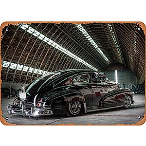 Wanfst Vintage Look Metal Sign - Cars A Lowrider car from The 40s Often Called a Bomb is - 8 x 12 Tin Sign