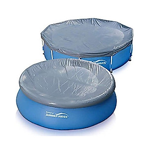 Summer Waves Stay Off Pool Cover (16ft - 17ft, Gray)