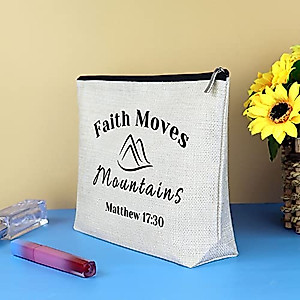 Inspirational Gifts for Women Makeup Bag Religious Gift Cosmetic Bag Religious Faith Gift for Girls Her Encouragement Gift Birthday Gift for Daughter Niece Sister Friend Make Up Travel Pouch