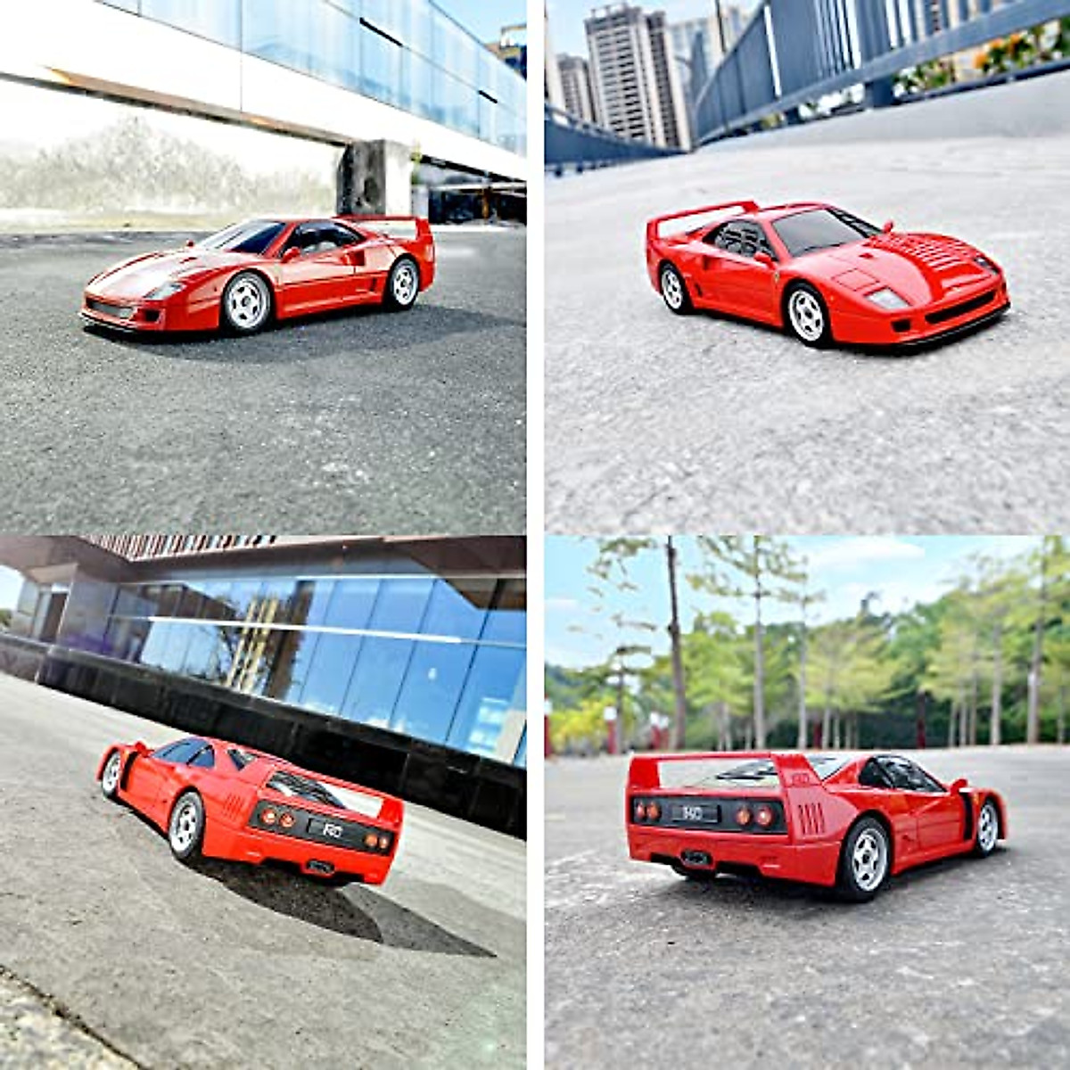 BEZGAR Ferrari F40 Remote Control Car Officially Licensed Ferrari Toy Car Model，1:24 Sport Race Car for Kids, Adults, Girls and Boys Holiday Ideas Gift (78800 Red)