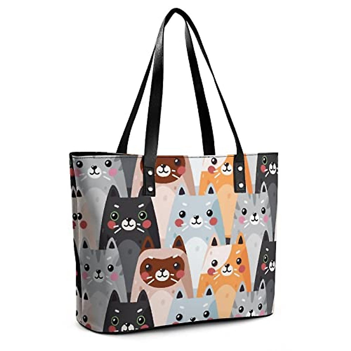 Womens Handbag Cat Leather Tote Bag Top Handle Satchel Bags For Lady