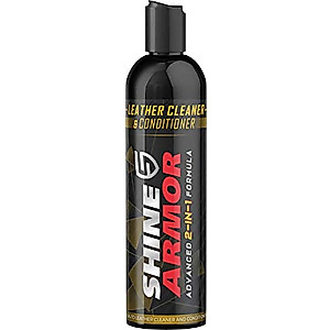 SHINE ARMOR Leather Cleaner & Synthetic Engine Oil Treatment, Cleaner & Conditioner Protector for Couches Car Interior, Reverses Engine Wear and Increases Vehicle Life
