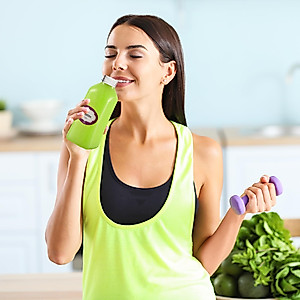 DilaBee 16 Oz Empty Plastic Juice Bottles with Lids – 12 Pack Small Square Drink Containers - Great for Storing Homemade Juices, Water, Smoothies, Tea and Other Beverages - Food Grade BPA Free