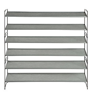 Lynk Vela Stackable Shoe Shelves 2 Tier - Shoe Rack Shelf - Platinum