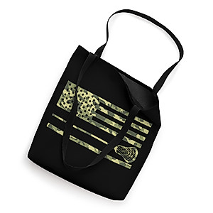 Camo American Flag Lacrosse Tote Bag