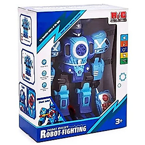 Large Remote Control Robot for Kids - 10 Channel RC Toys Shoots Missiles, Walks, Talks & Dances with Flashing Lights Sounds