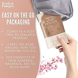 Perfect Pamper Acne Patches - Medical Grade Hydrocolloid Pimple Patch, Covers Pimples, Zits, and Blemishes. Heals Acne, Reduces Inflammation and Redness for Beautiful, Clear Skin. 48 Patches in Resealable Pouch. Cruelty Free