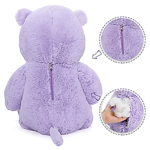 BENINY Giant Humongous Hippo Stuffed Animals 36", Oversized Hippo Plush, Soft Hug Cute Jumbo Hippo Toy Plush Gift for Kid, Purple