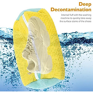 Ameurey 2Pcs Shoe Washing Machine Bag, Laundry Shoe Bags for Washing Machine,Sneaker Washing Machine Bag, Reusable Dustproof Travel Shoe Bag